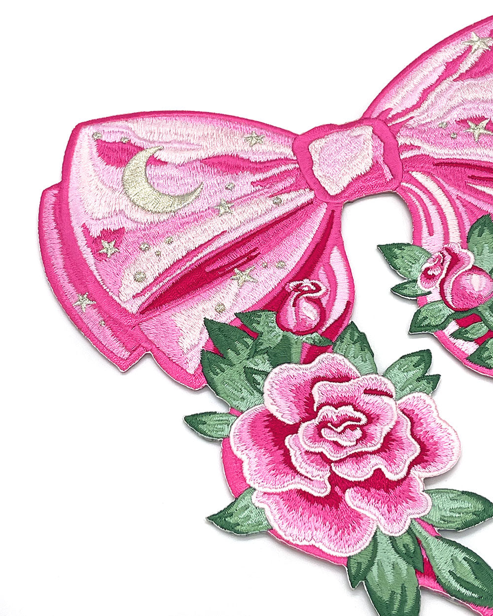 Bow With Roses Large Back Patch