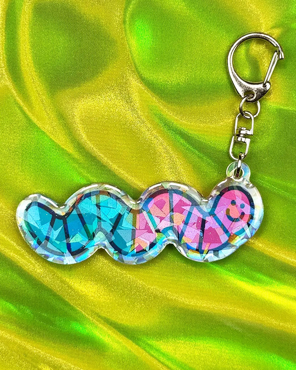Gummy Worm Charm Keychain