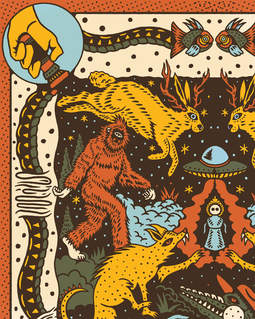Creatures Of The Night Cryptids Bandana
