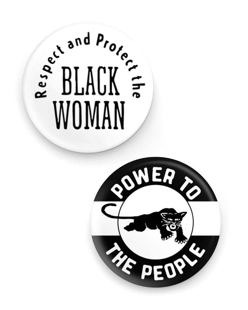 Respect, Protect, & Power Pinback Button Set