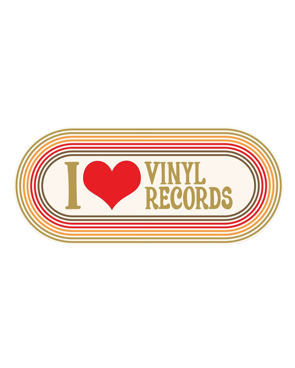 I Love Vinyl Records Bumper Sticker