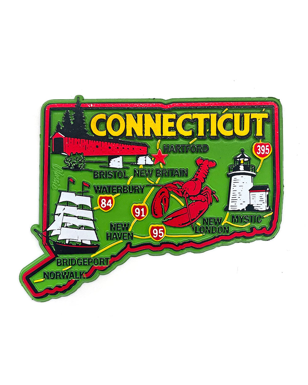 Connecticut Attractions State Magnet