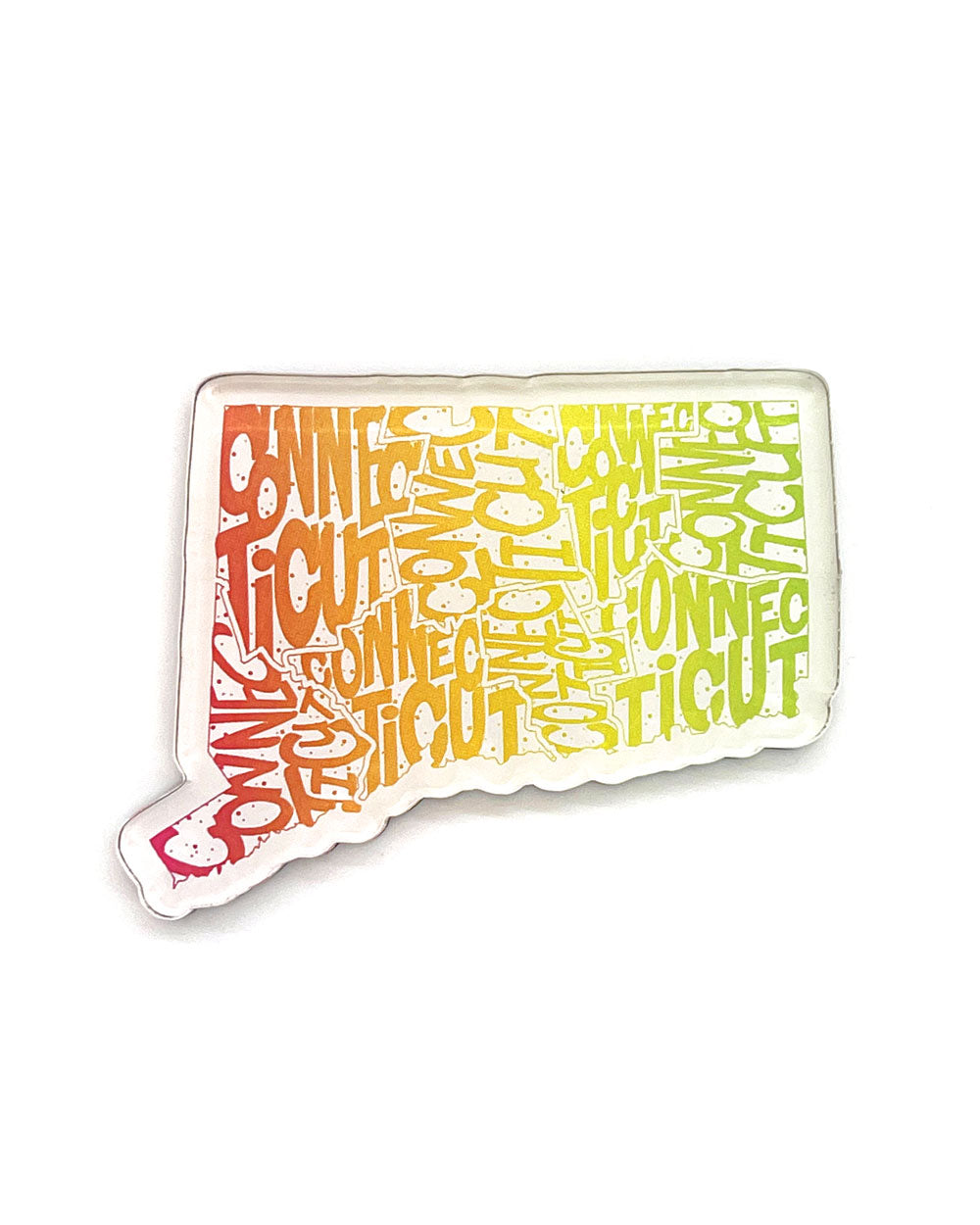 Connecticut Typography State Magnet