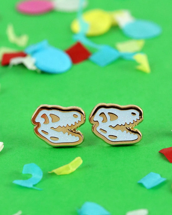 T-Rex Skull Earrings