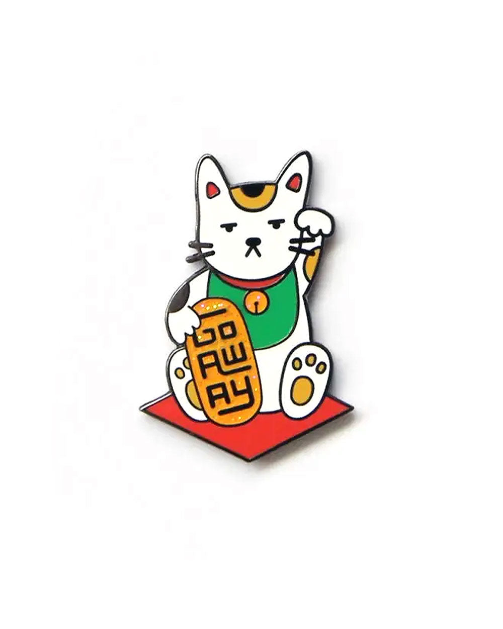 Go Away Maneki Neko Cat Pin