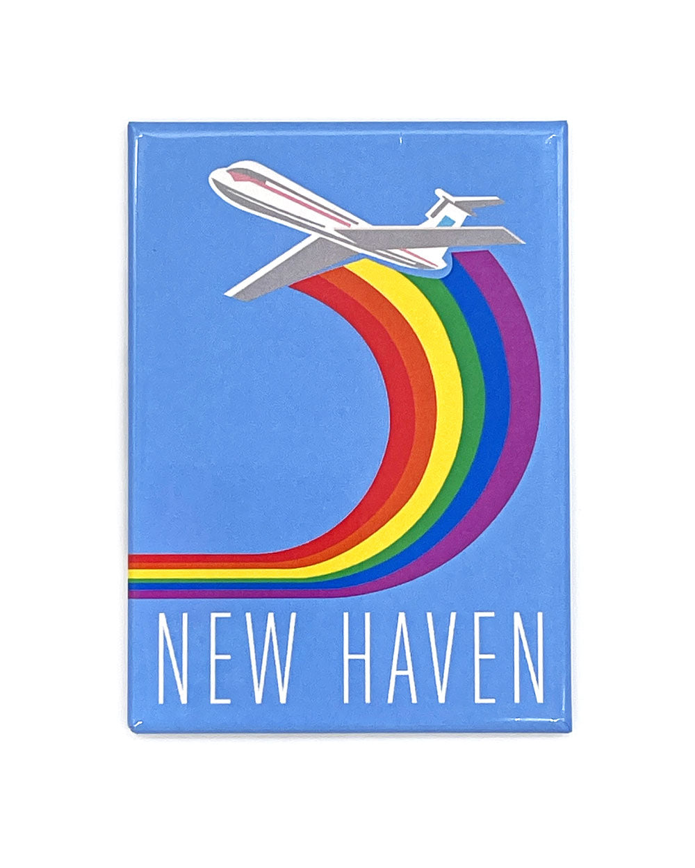 New Haven Rainbow Plane Magnet