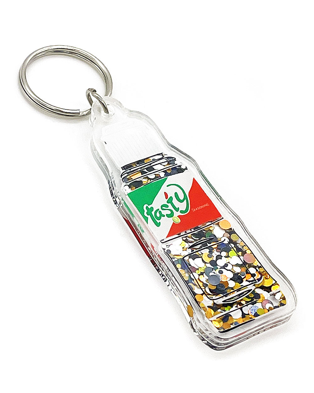 Tajin Seasoning Glitter Shaker Keychain