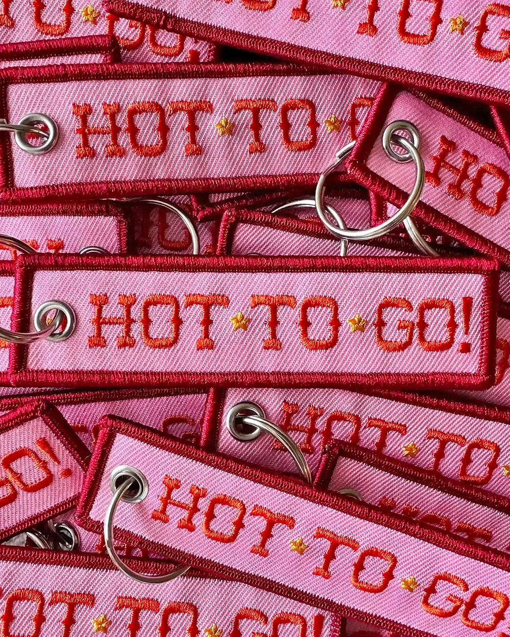 Hot To Go Fabric Keychain