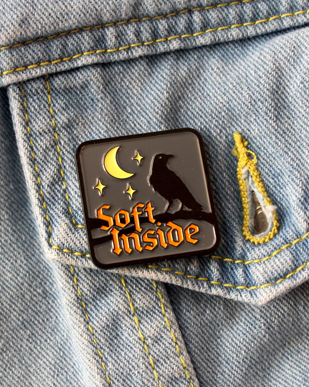 Soft Inside Crow Pin