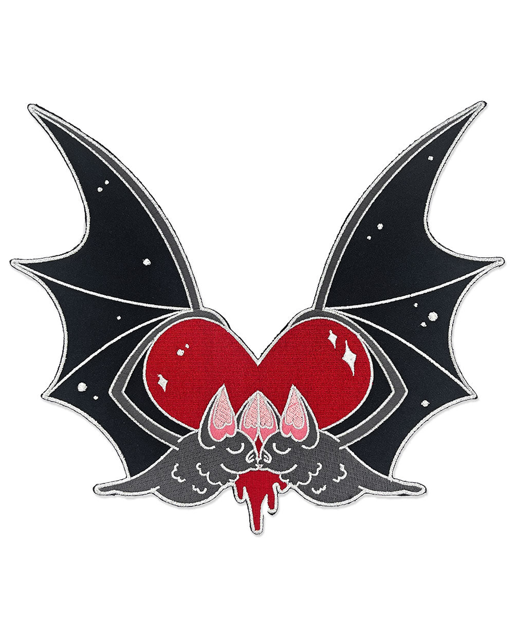 Vampire Bat Kiss Large Back Patch
