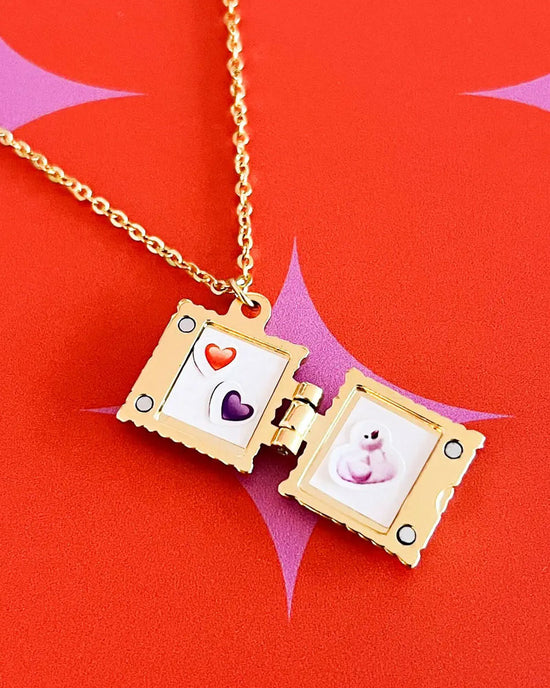 Ravioli Locket Necklace