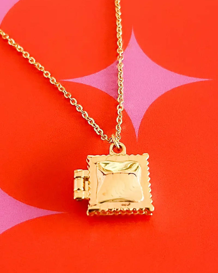 Ravioli Locket Necklace