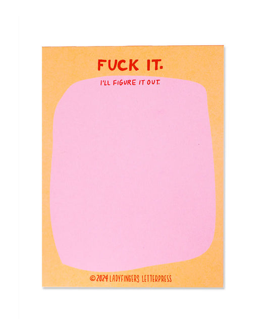 Fuck It Risograph Notepad