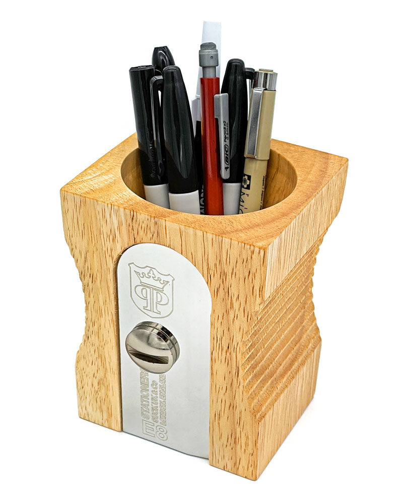 Wooden Sharpener Desk Tidy Organizer