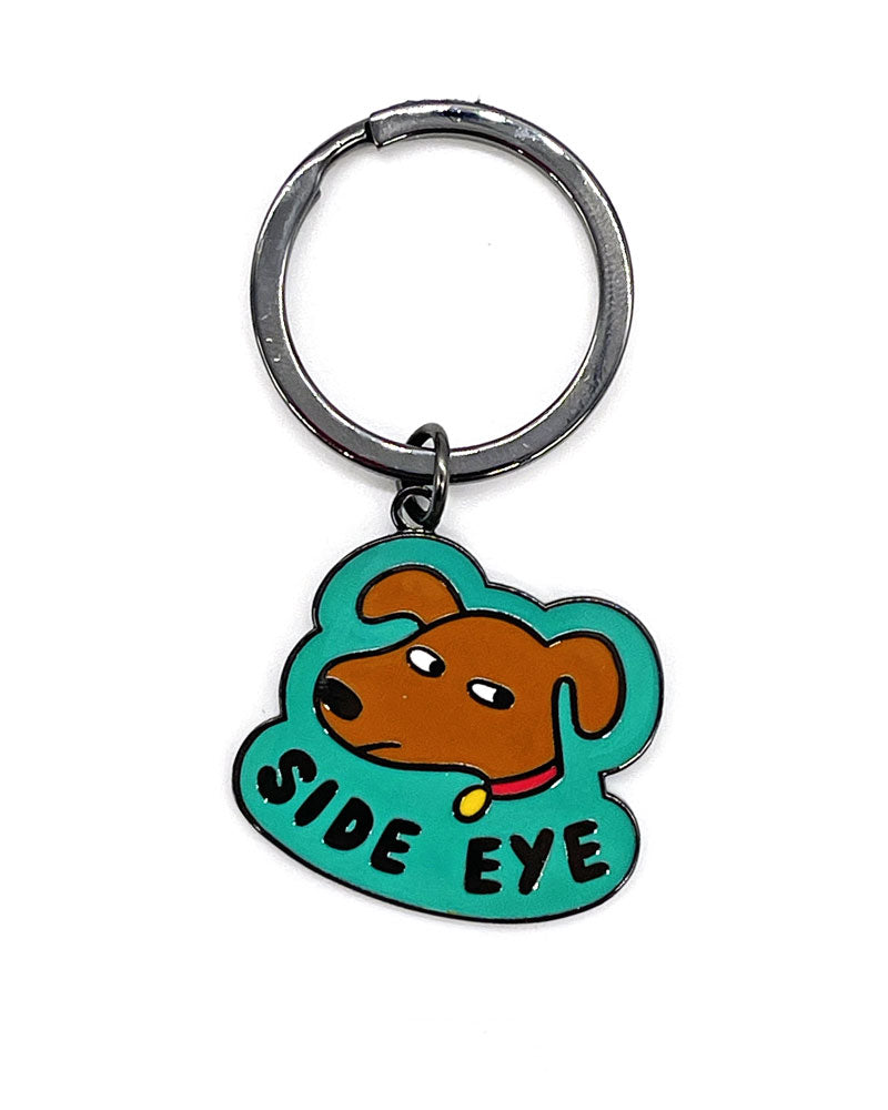 Side Eye Dog Keychain / Collar Tag