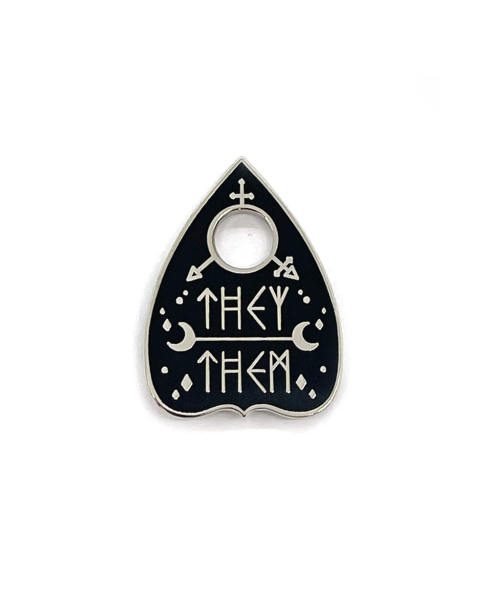 They / Them Planchette Pronoun Pin