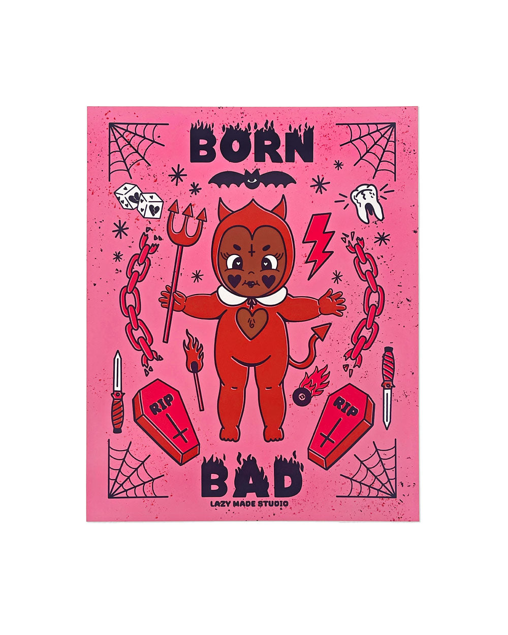 Born Bad Devil Art Print (8" x 10")