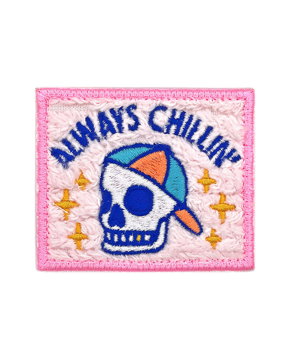 Always Chillin' Skull Chenille Patch