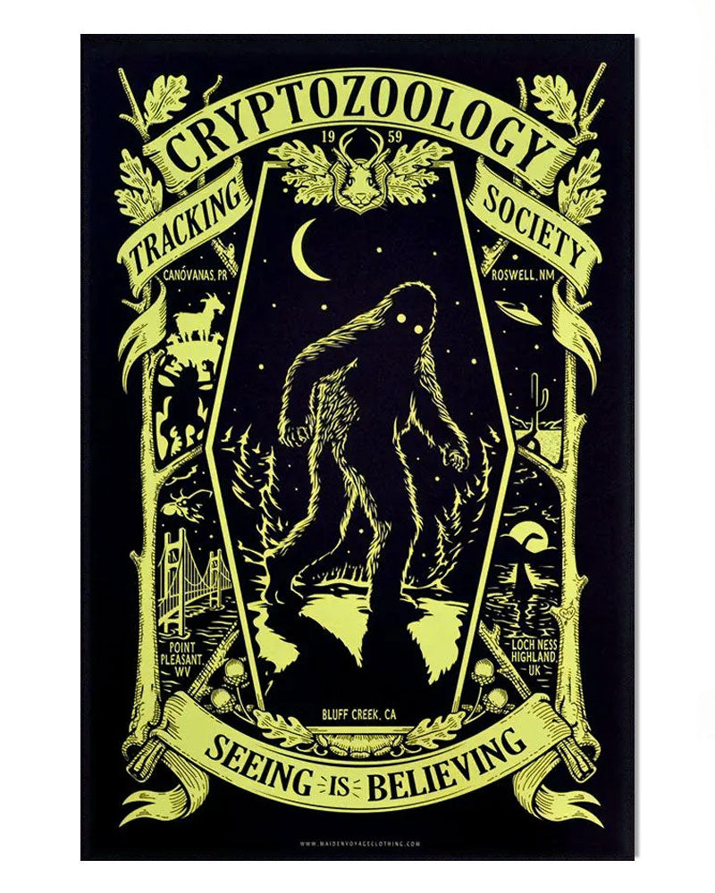 Cryptozoology Art Print (12" x 18") (Glow-in-the-Dark)
