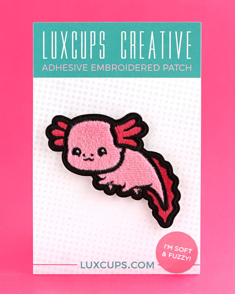 Axolotl Fuzzy Sticky Patch – Strange Ways