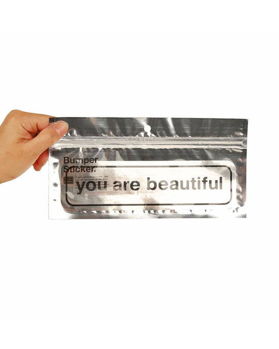You Are Beautiful Bumper Sticker - Silver