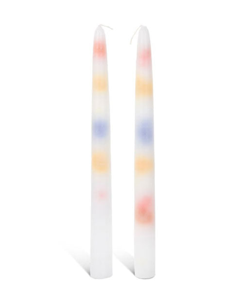 Rainbow Multi-Color Drip Candles (Pair of 2)