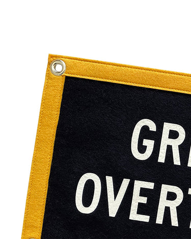 Great Minds Overthink Alike Felt Flag Banner
