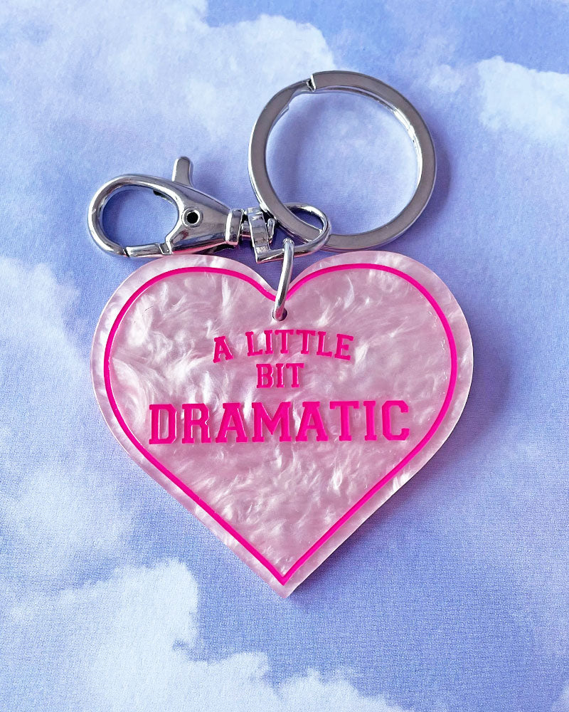 A Little Bit Dramatic Heart Keychain