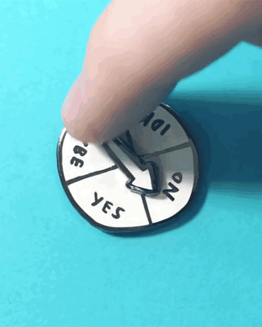 Indecisive Spinner Wheel Moving Pin